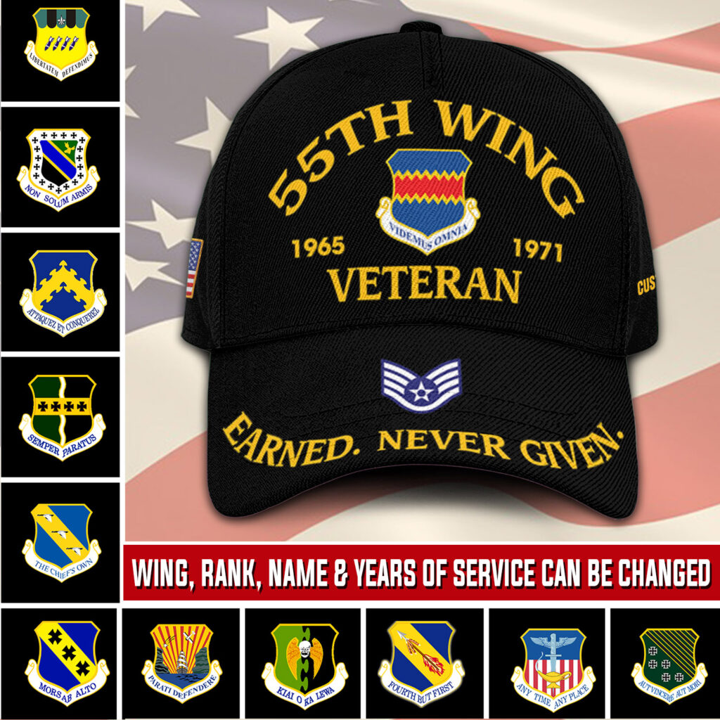 Air Force Wing, E 8 Air Force Senior Master Sergeant – Classic Cap – Proud US Veteran