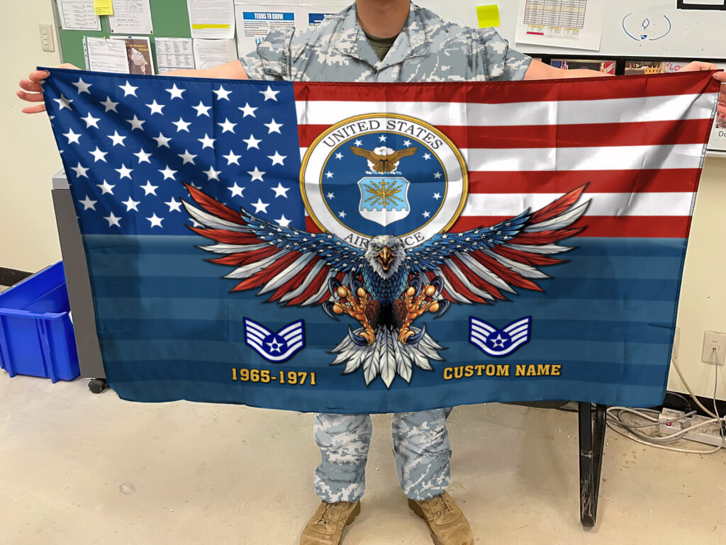 US Air Force, E 8 Air Force Senior Master Sergeant – Flying Flag 2×3 Feet(60×90 Cm) – Proud US ...