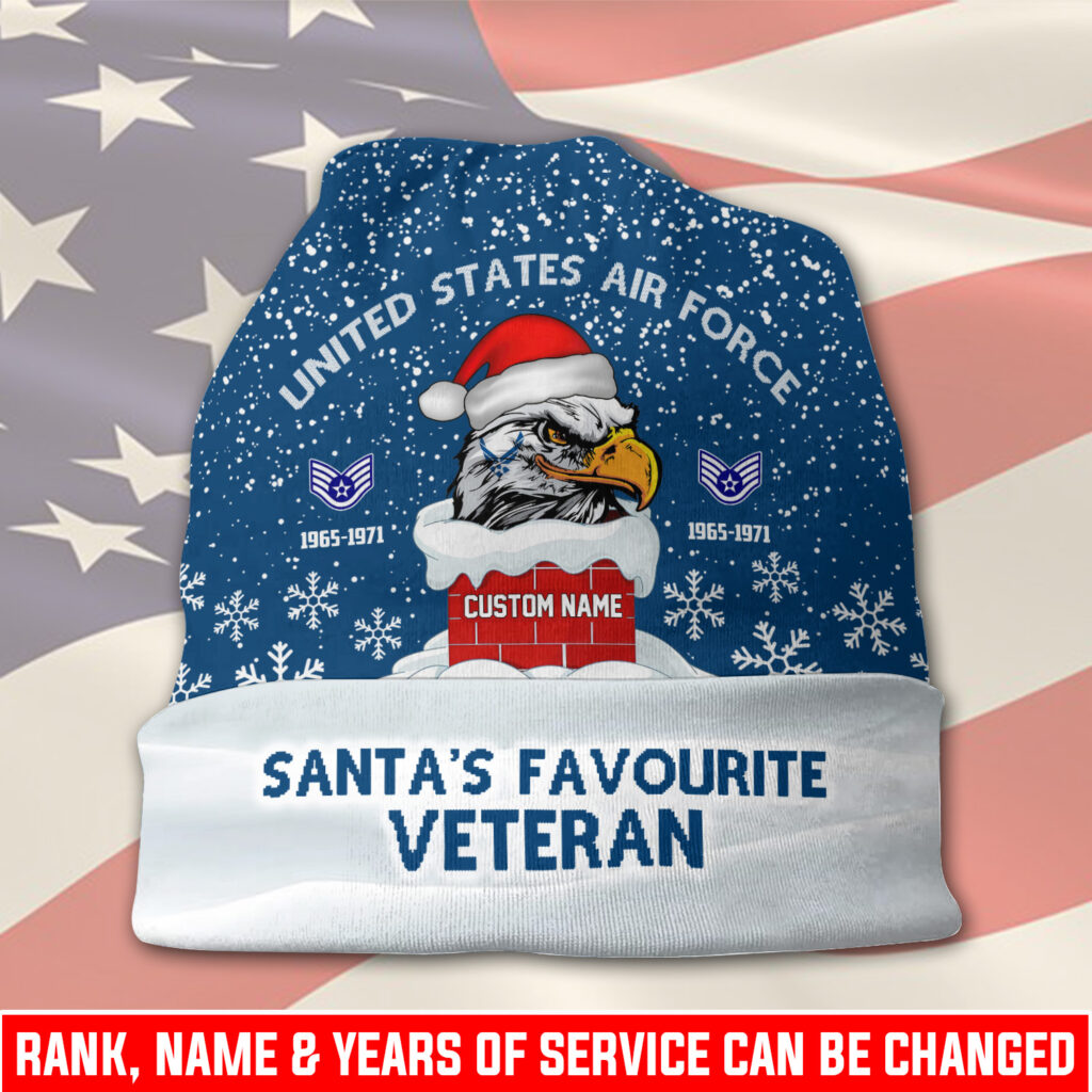 US Air Force , Defender of Freedom – Full-Printed Beanie Hat – Proud US Veteran