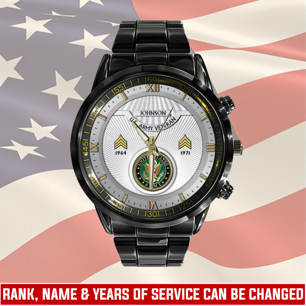 Veteran Black Stainless Steel Watch – Collection – TKC9794 - Proud US ...