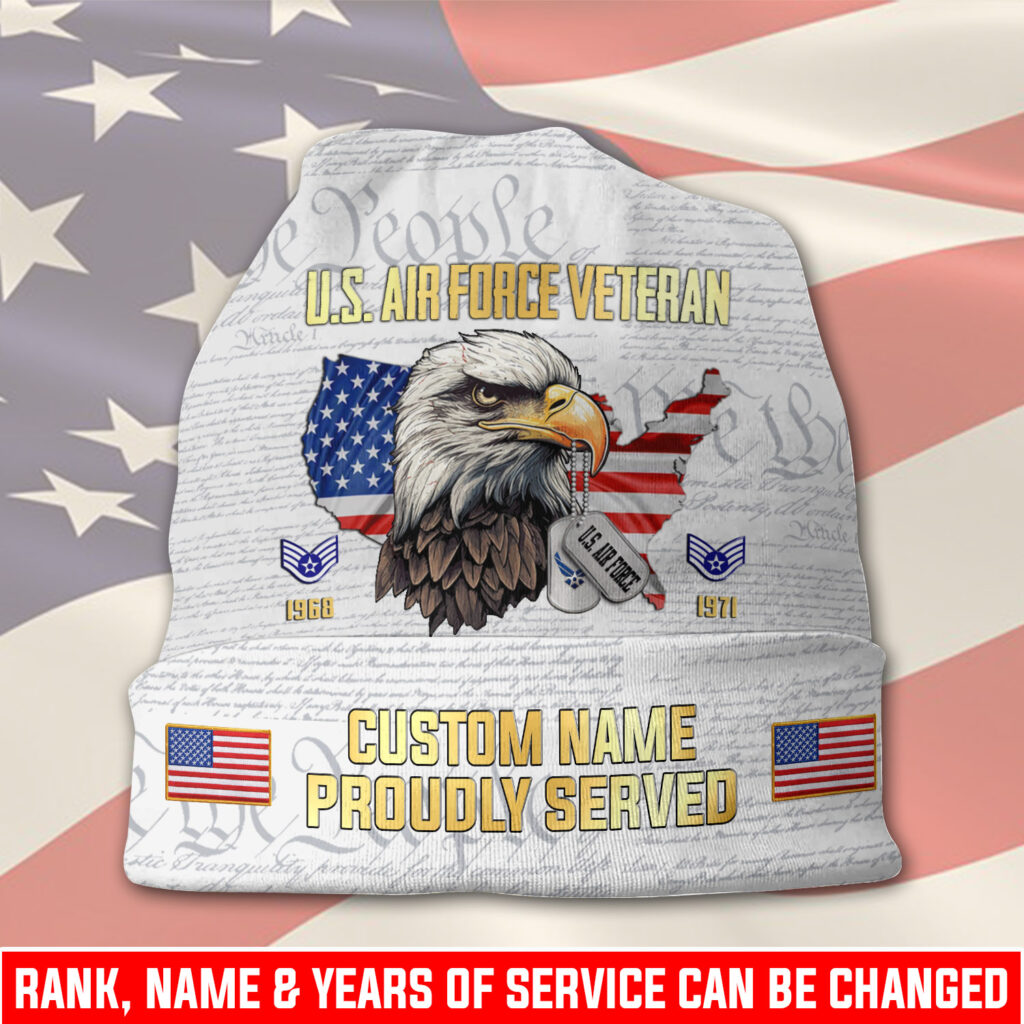 US Air Force , E 7 Air Force First Sergeant – Full-Printed Beanie Hat – Proud US Veteran