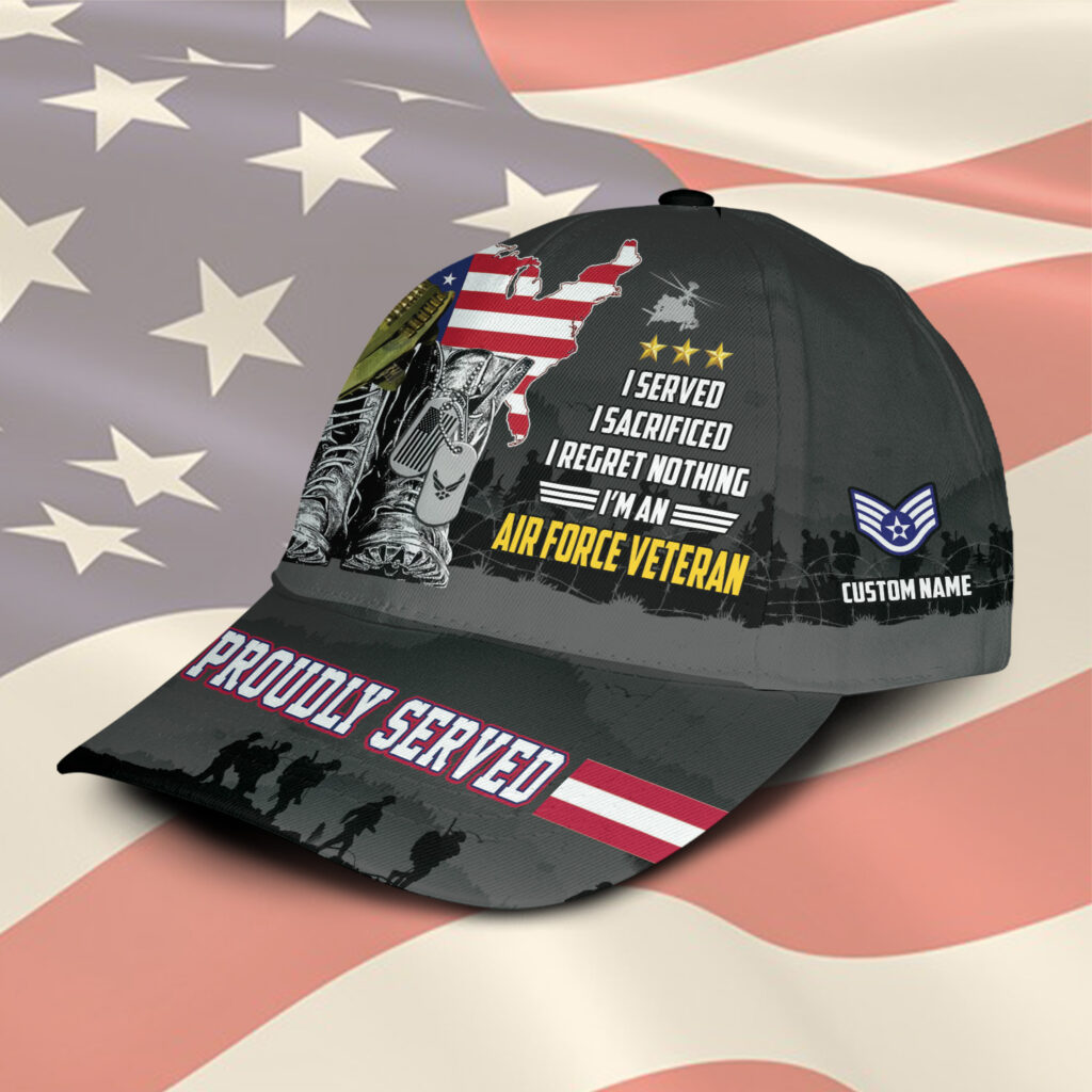 US Air Force, E 8 Air Force Senior Master Sergeant – Classic Cap – Proud US Veteran