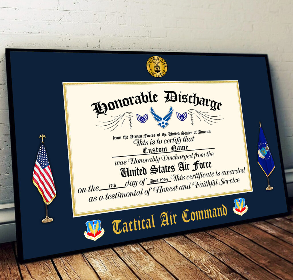 Air Force Command, Served With Pride – Poster With Frame 16x12in (Recommended) – Proud US Veteran