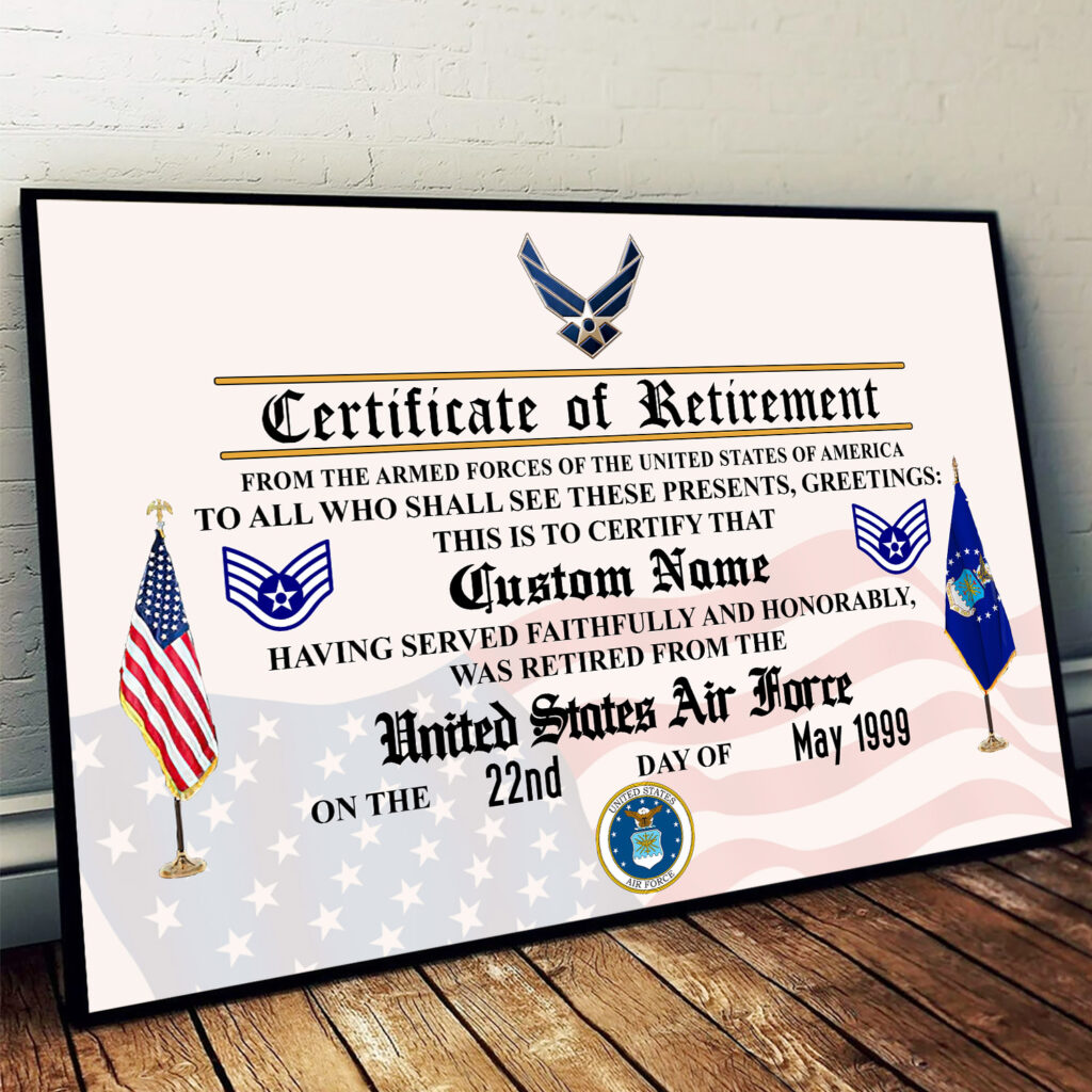 US Air Force – Poster 16x12in – Proud US Veteran
