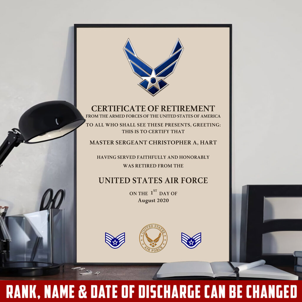 US Air Force, Served With Pride – Poster 16x12in – Proud US Veteran