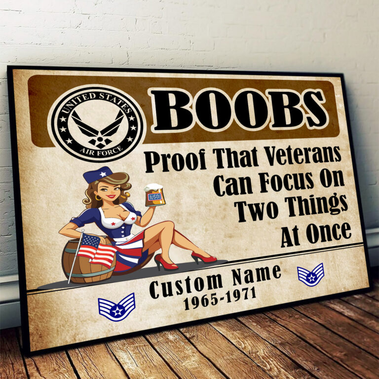 US Air Force, E 6 Air Force Technical Sergeant – Poster 16x12in – Proud US Veteran